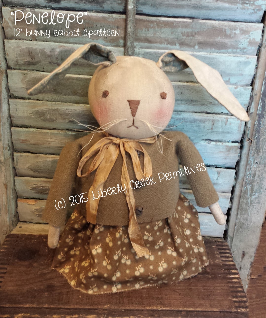 Primitive Easter Bunny Rabbit Doll Penelope Digital PATTERN - Etsy