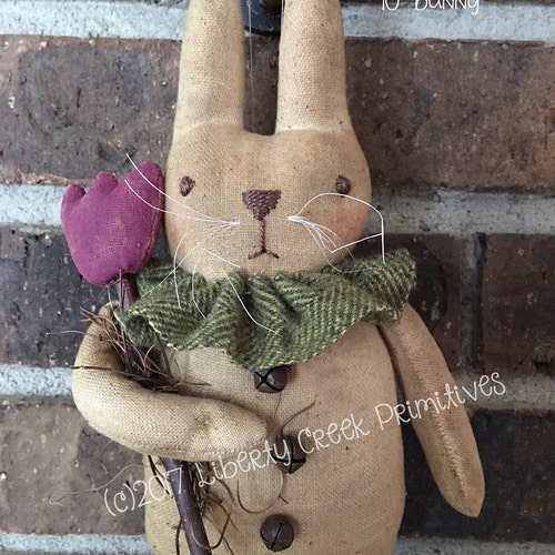 Primitive Easter Bunny Rabbit PATTERN Basil Instant Download - Etsy