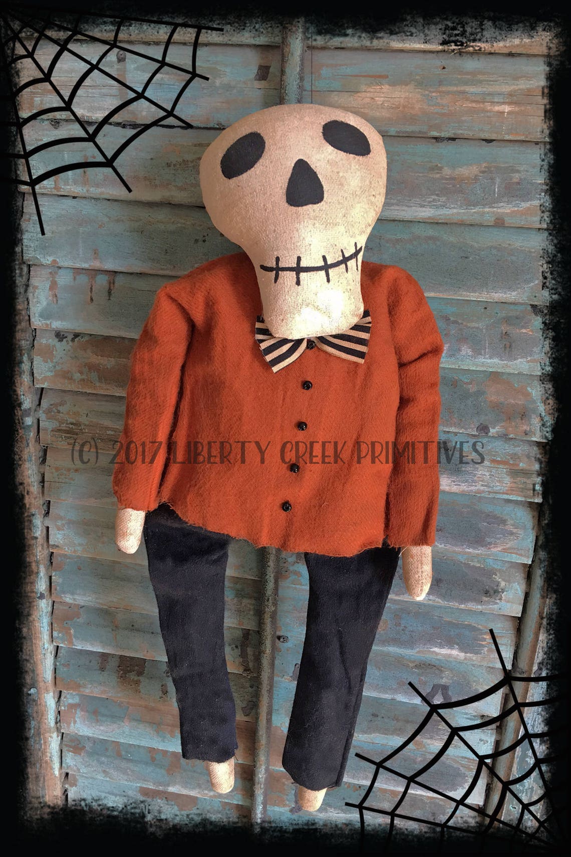 Primitive Halloween Skeleton Doll PATTERN - Etsy