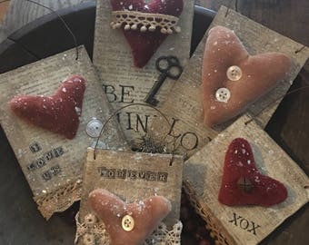 Primitive Valentine - Etsy