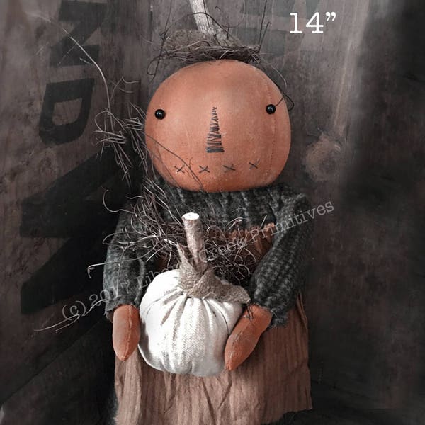 Primitive Pumpkin Doll Pattern - Etsy