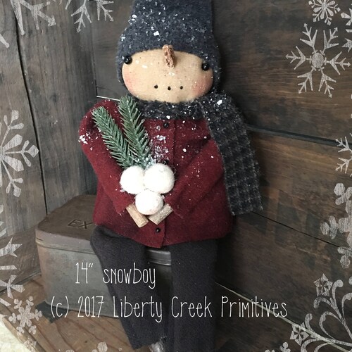 Primitive Snowman & Snow Baby PATTERN Cozy Winter - Etsy