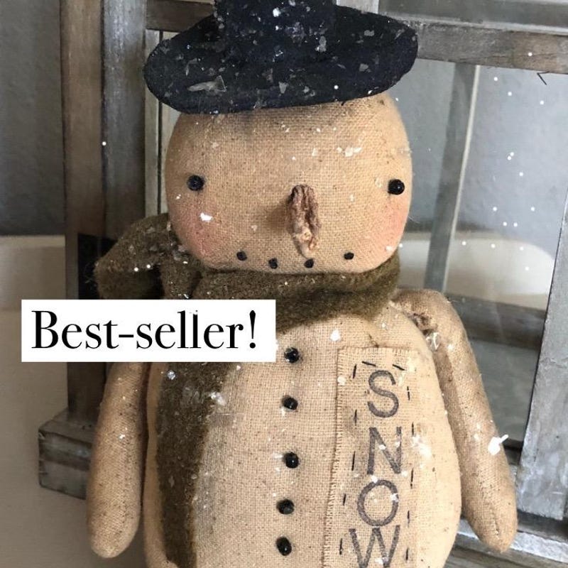 Vintage Primitive Snowmen - Etsy UK