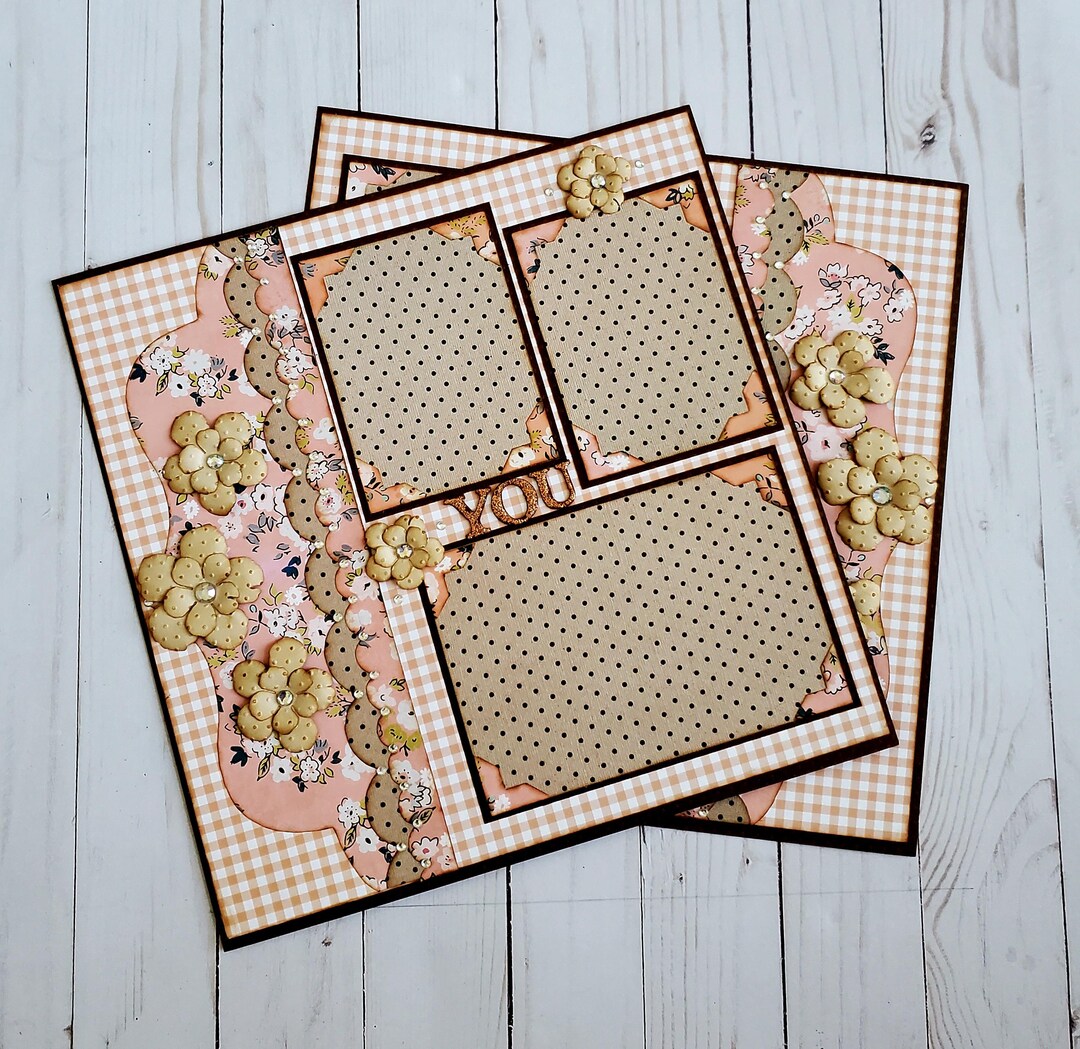 Premade Scrapbook Page Handmade Scrapbook Layout 12 X 12 Double Page ...
