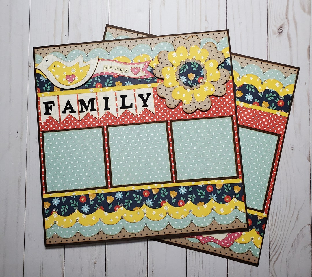 Premade Scrapbook Page Handmade Layouts 12 X 12 Double Page Layout ...