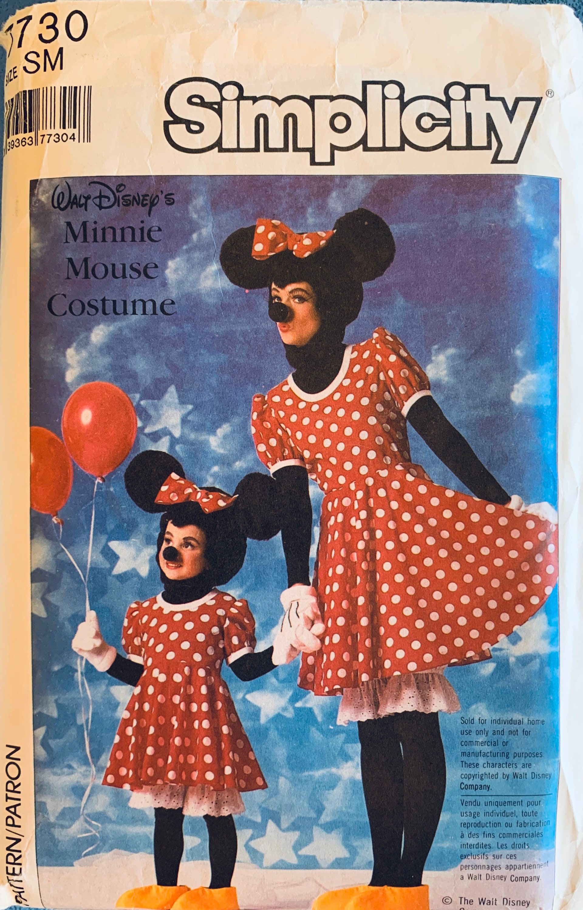 Minnie Mouse Costume Pattern Adult Costume Pattern Halloween - Etsy