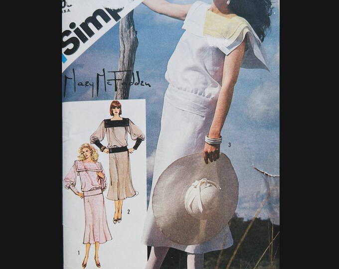 Simplicity 6317 B36, Sailor Dress Pattern, Nautical Dresses for Women ...