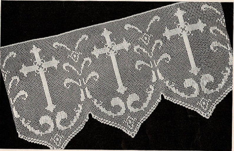 Altar Lace Crochet Pattern Church Religious Mass Scalloped - Etsy