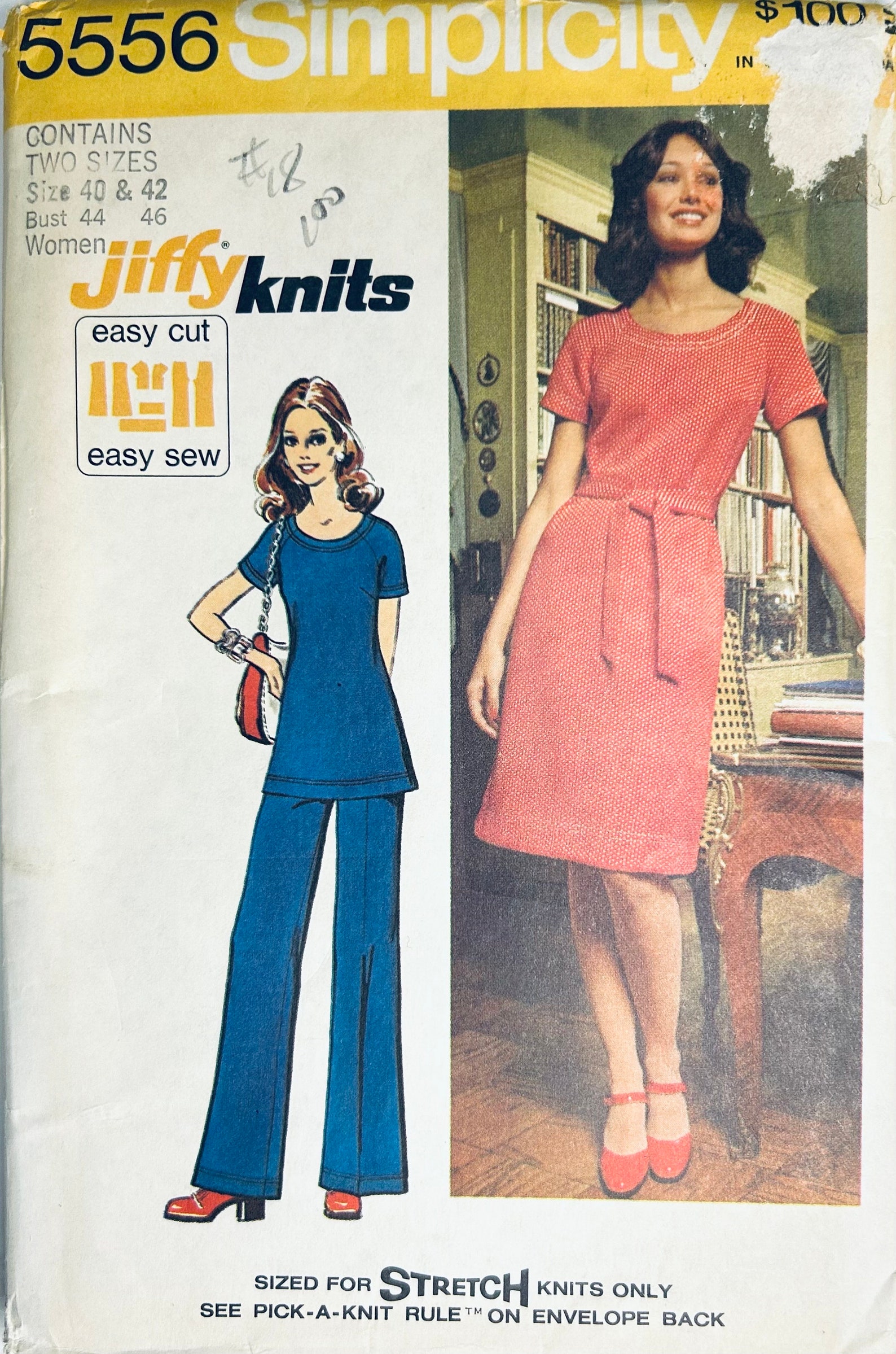 Simplicity 5556 XL, Pantsuit Pattern, Straight Leg Pants Pattern, Pant ...