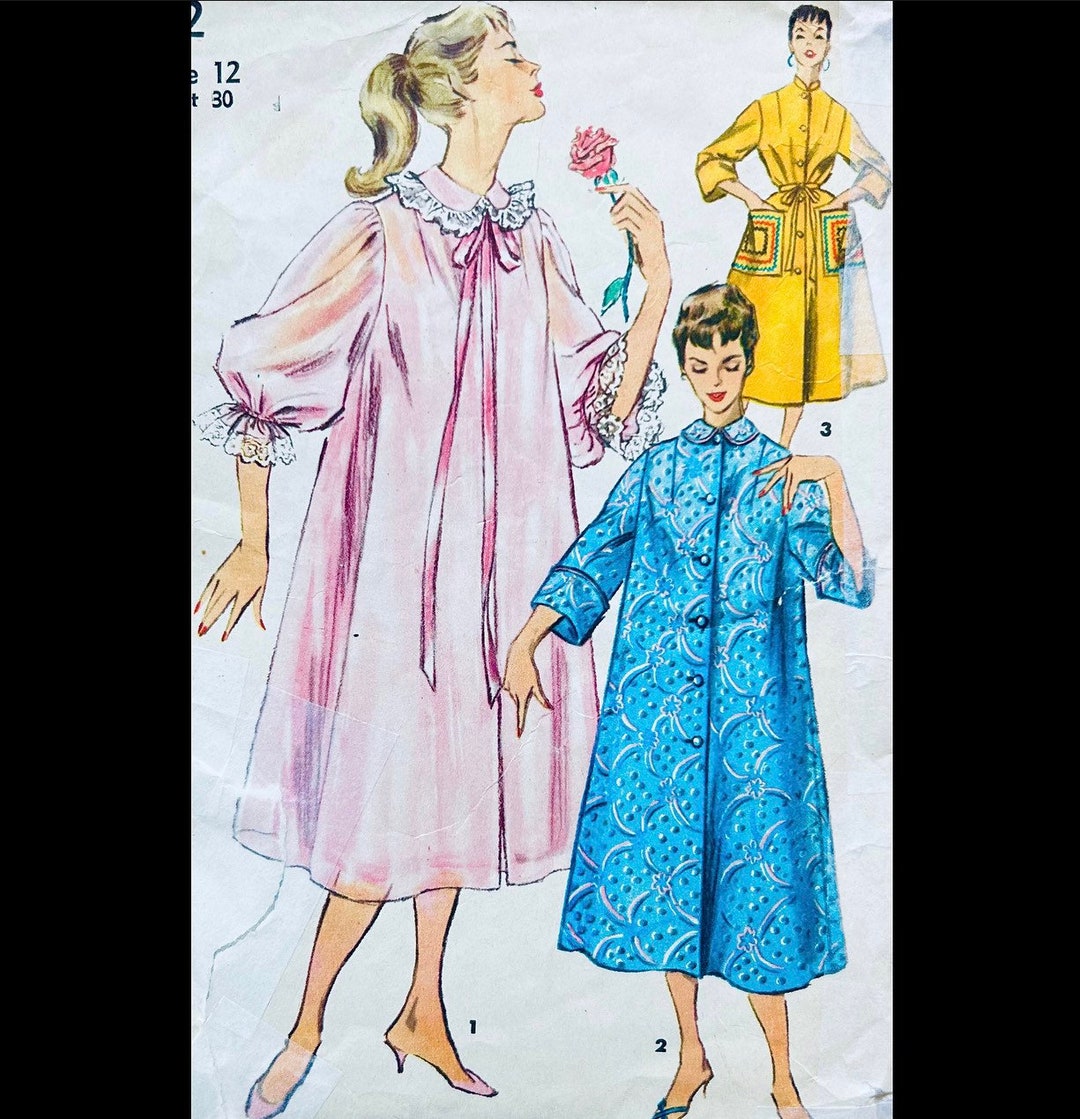 Simplicity 4972 B30, Peignoir Pattern, Negligee Sewing Pattern, Brunch Coat, Petite Patterns ...