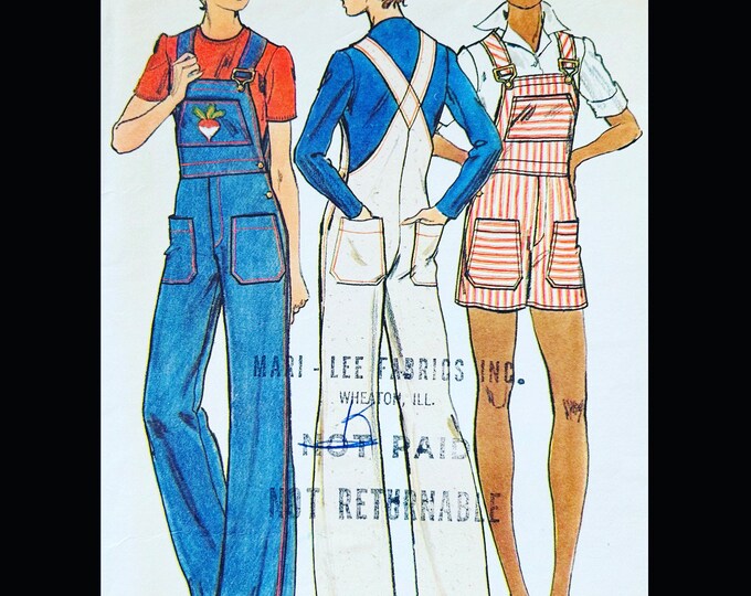 Butterick 3570 B31, Bib Overalls Pattern Women, Vintage Overall Pattern ...