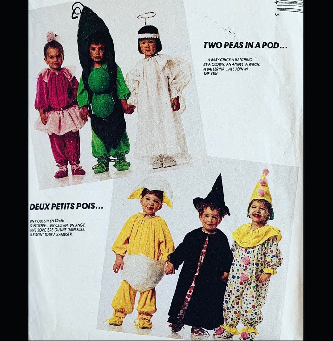 Toddler Costume Pattern, Witch Costume Pattern, Clown Costume Pattern ...