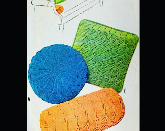 Smock Pillow Sewing Pattern PDF - Decorative Sewing Smocked Round ...