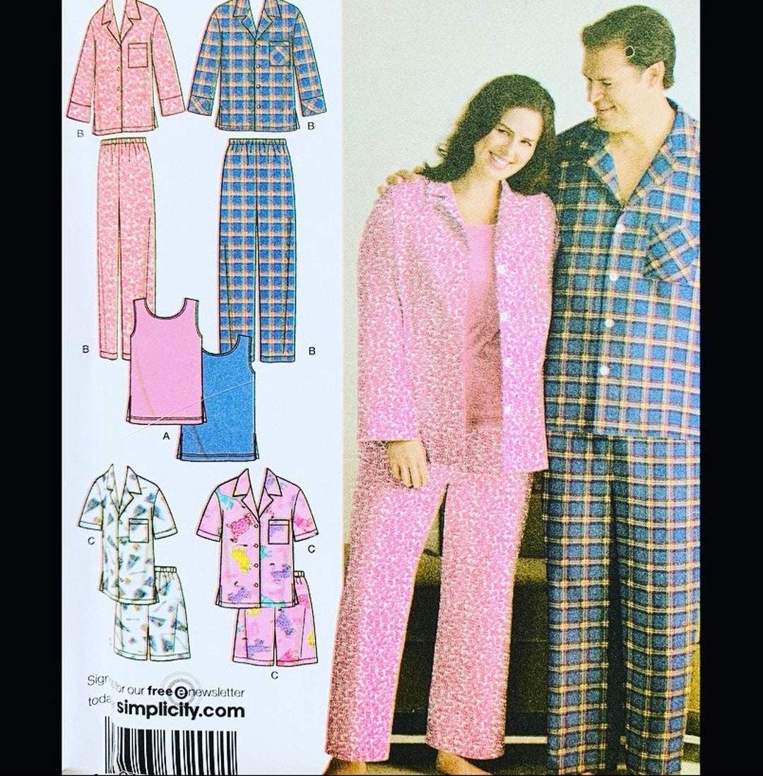 Pajamas Sewing Pattern, Easy Patterns for Sewing, Womens Pajamas Sewing ...