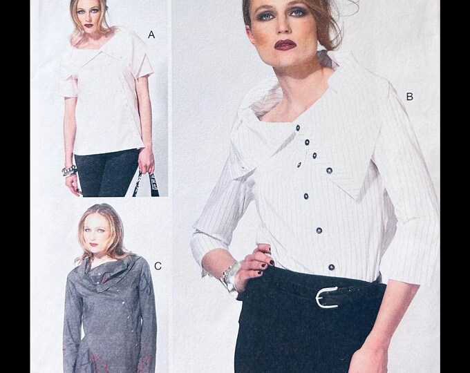 Vogue 8834 L XL, Cowl Neck Pattern, Plus Size Sewing Patterns, Unique ...