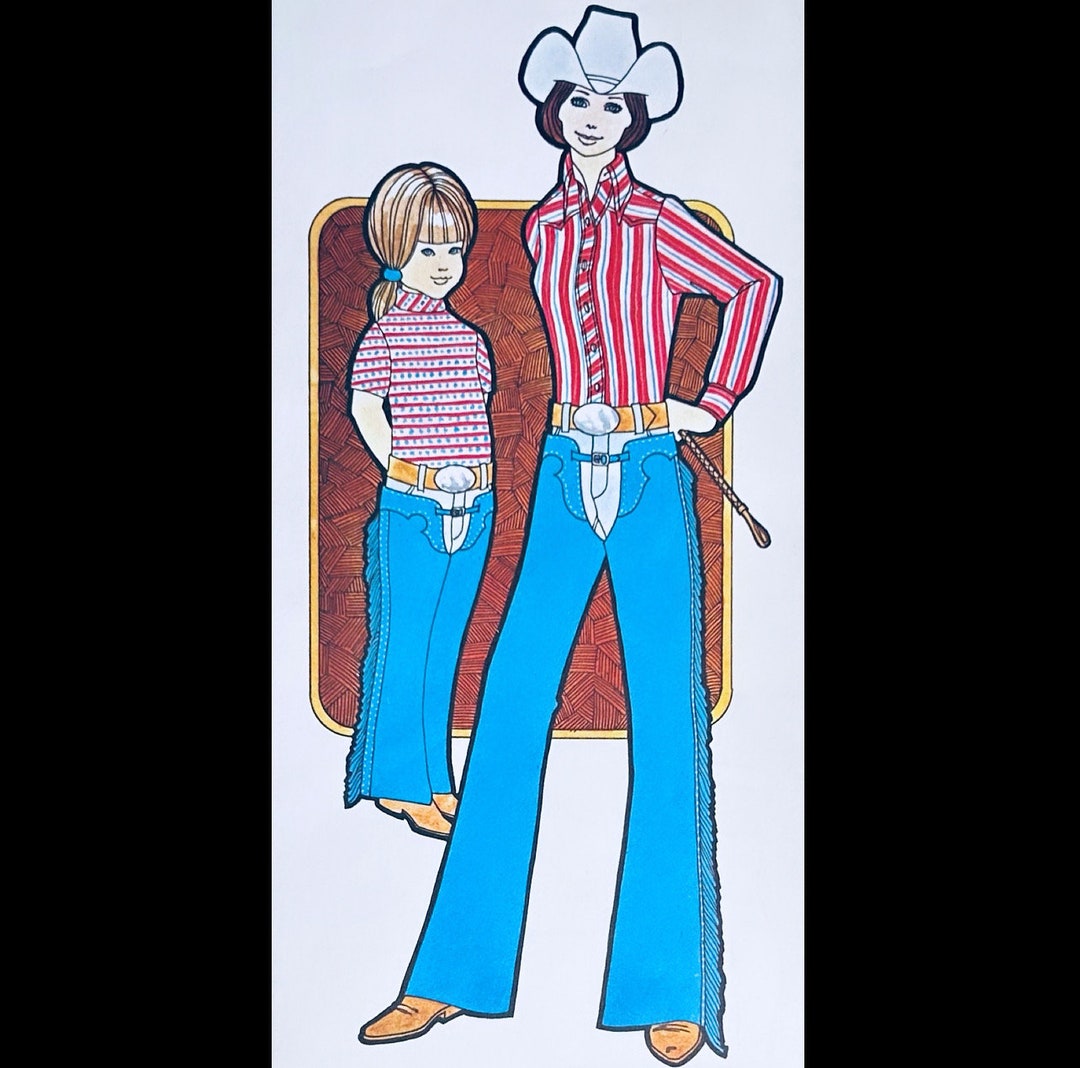 Authentic 250 W27, Shotgun Chaps Sewing Pattern, Western Wear Girls ...