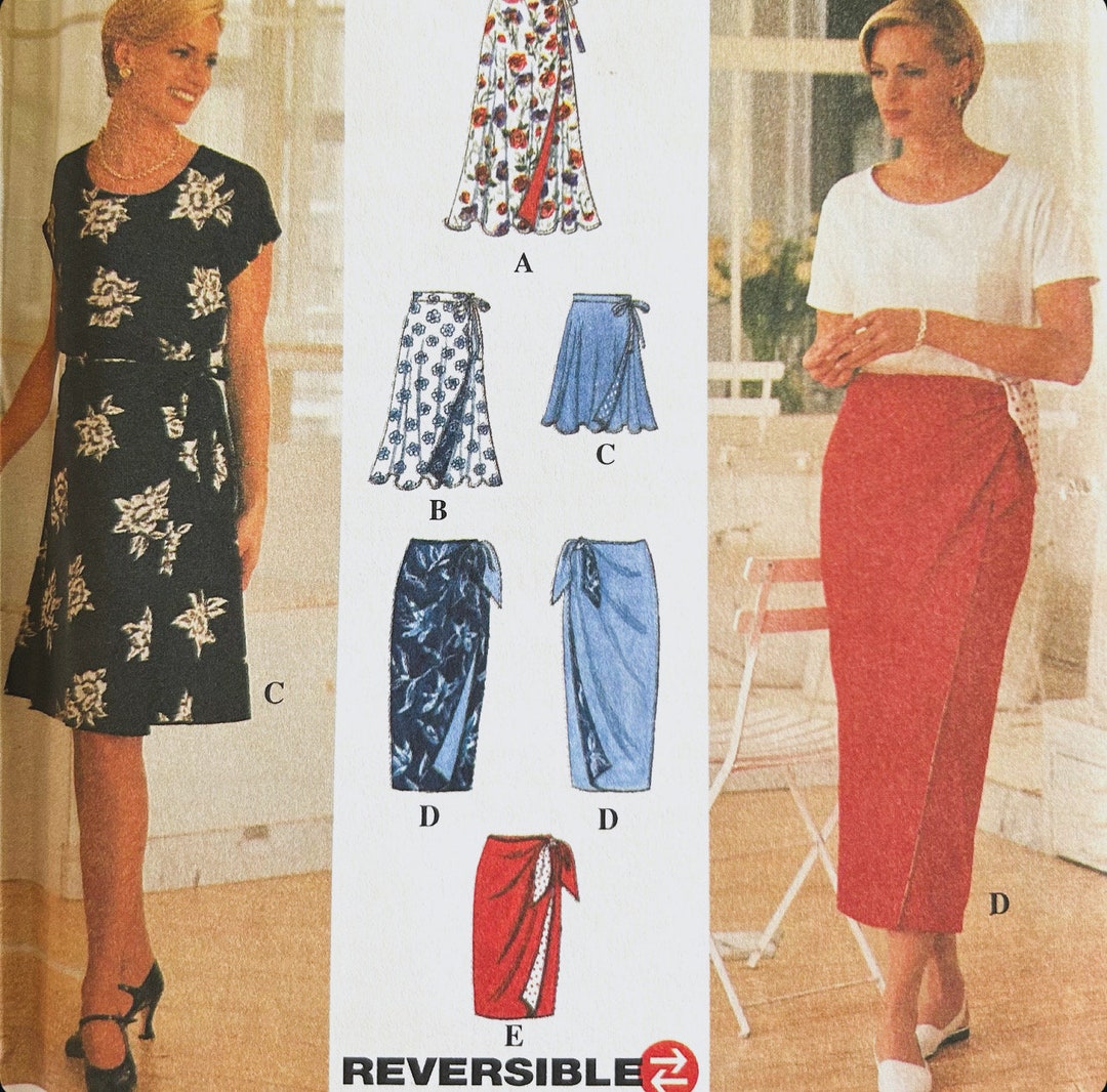 Simplicity 7118 M, Sarong Skirt Patterns for Women, Reversible Skirt ...