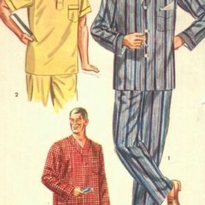 Simplicity 4108 M, Mens Pajamas Sets, Sewing Pattern, Nightshirt ...