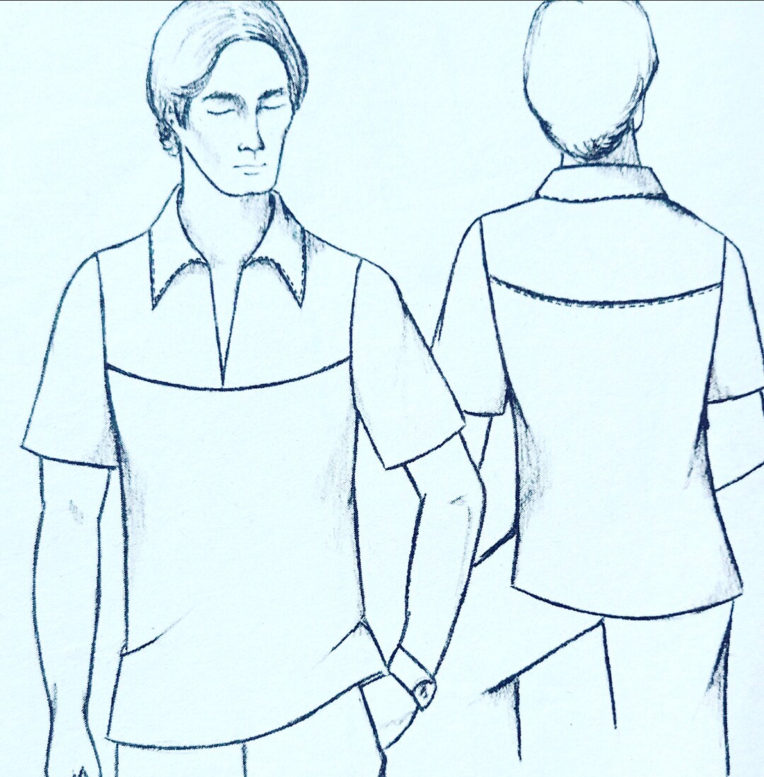 Pauloa 7001, Hawaiian Shirt Sewing Pattern, Pullover Shirt Pattern Men ...