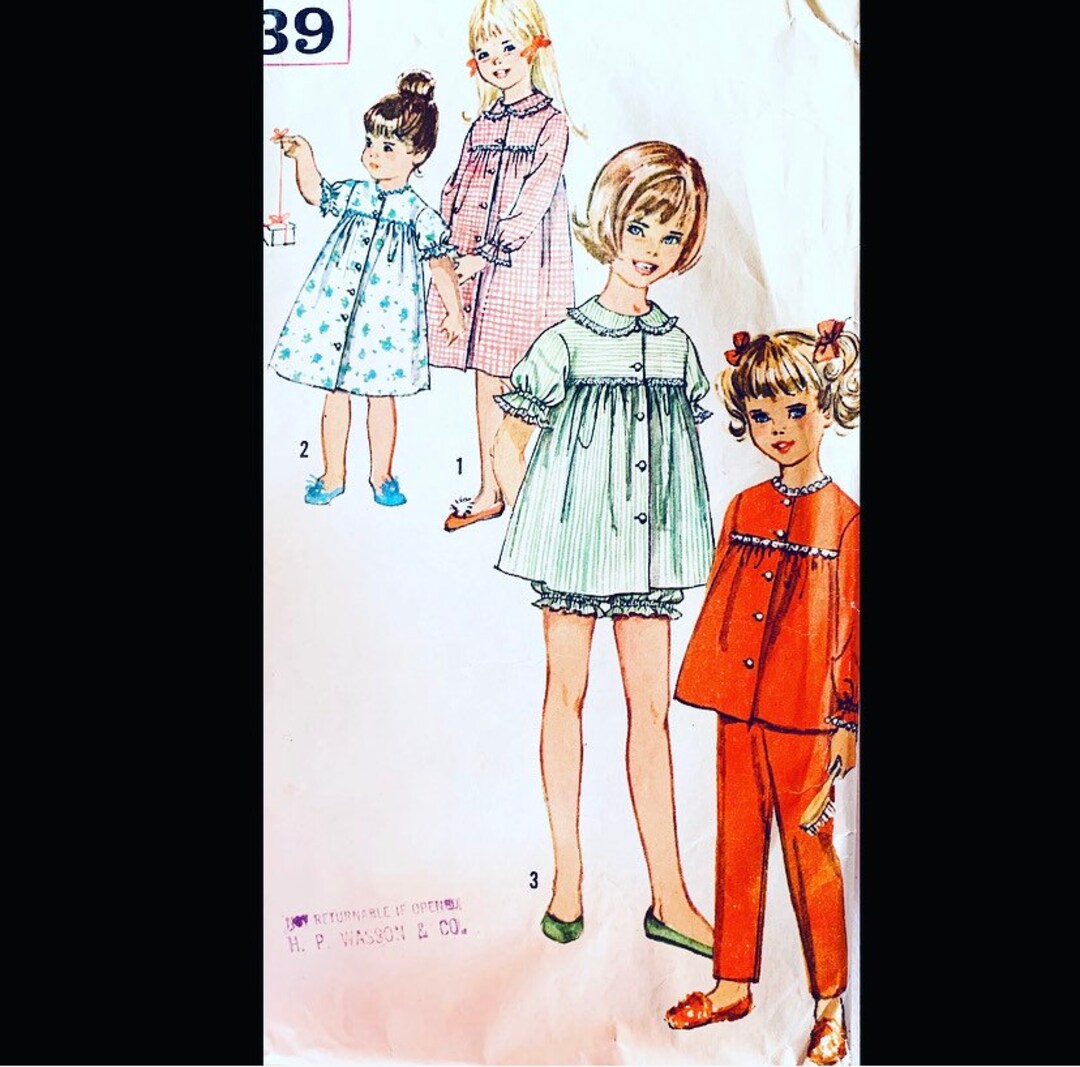 Simplicity 5739 10, Girls Pajamas Sewing Pattern, Summer Pajamas Sewing ...
