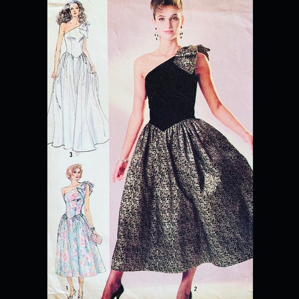 One Shoulder Dress Pattern - Etsy