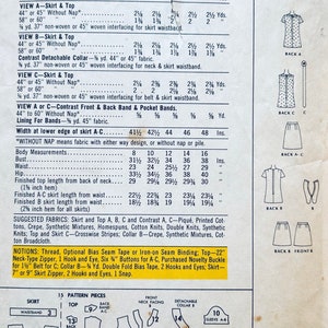 Mccalls 2359 B36, Two Piece Dress Pattern, Dress With Pockets Pattern, 70s Dress Pattern, Mini ...