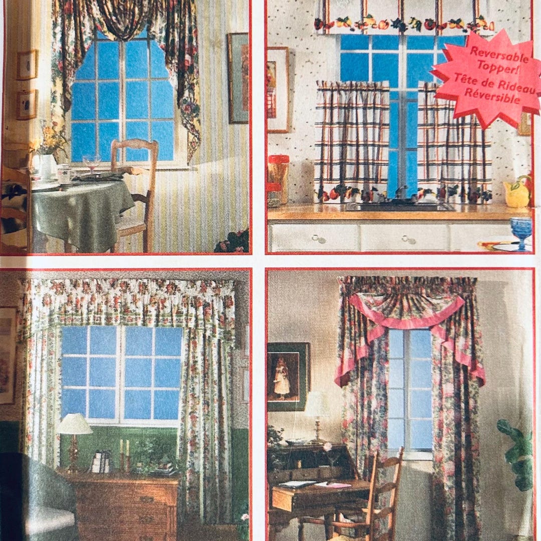 Simplicity 9469, Curtain Sewing Pattern, Window Treatments, Curtains ...