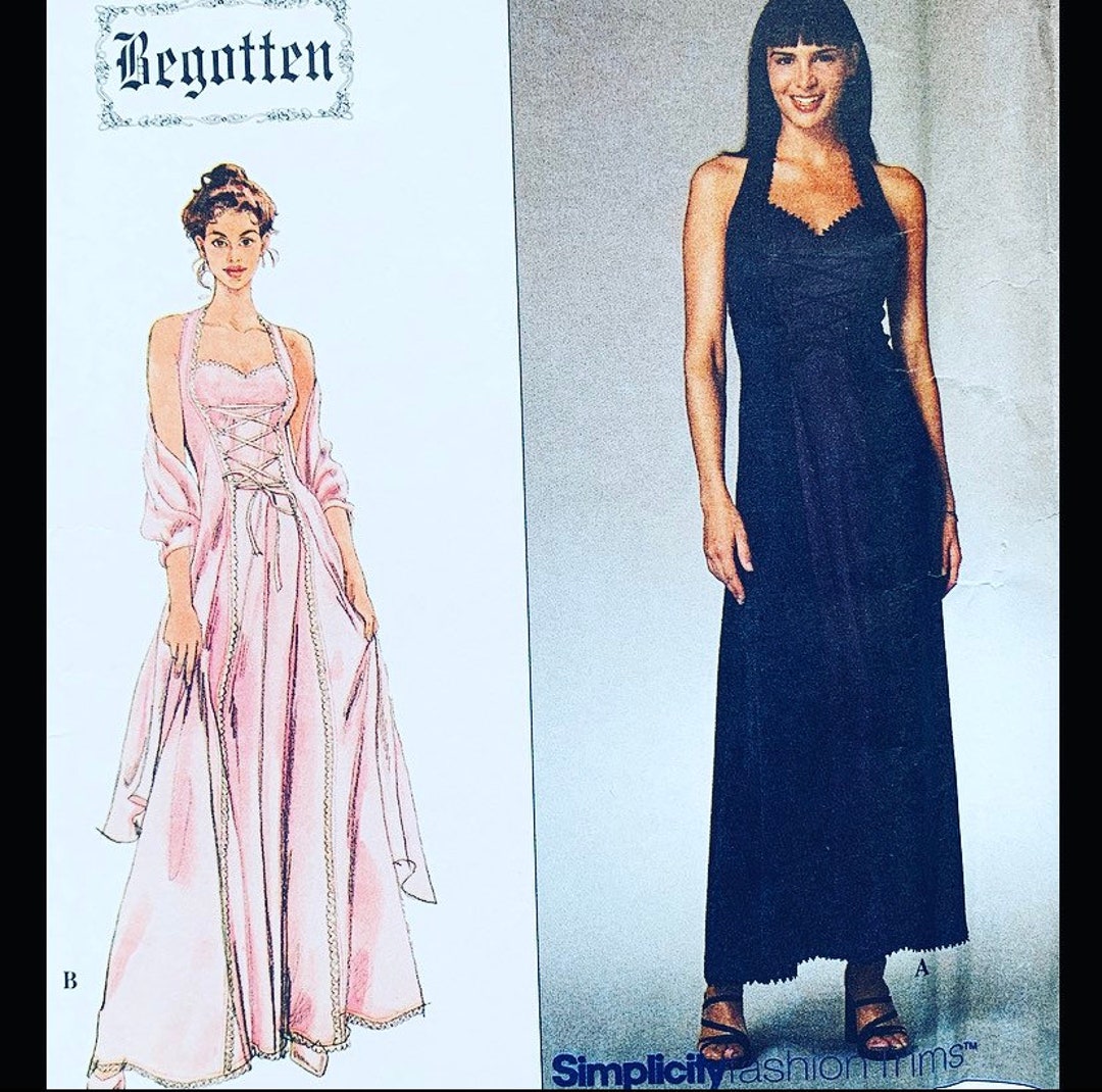 Simplicity 8984, Corset Dress Sewing Pattern, Begotten Pattern, Halter ...
