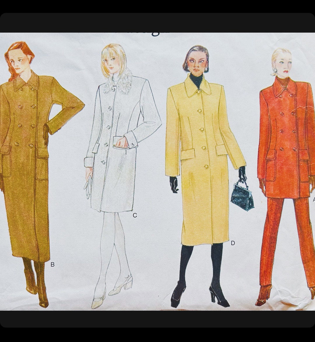 Vogue 1853, Plus Size Winter Coat Pattern, Princess Seam Pattern ...