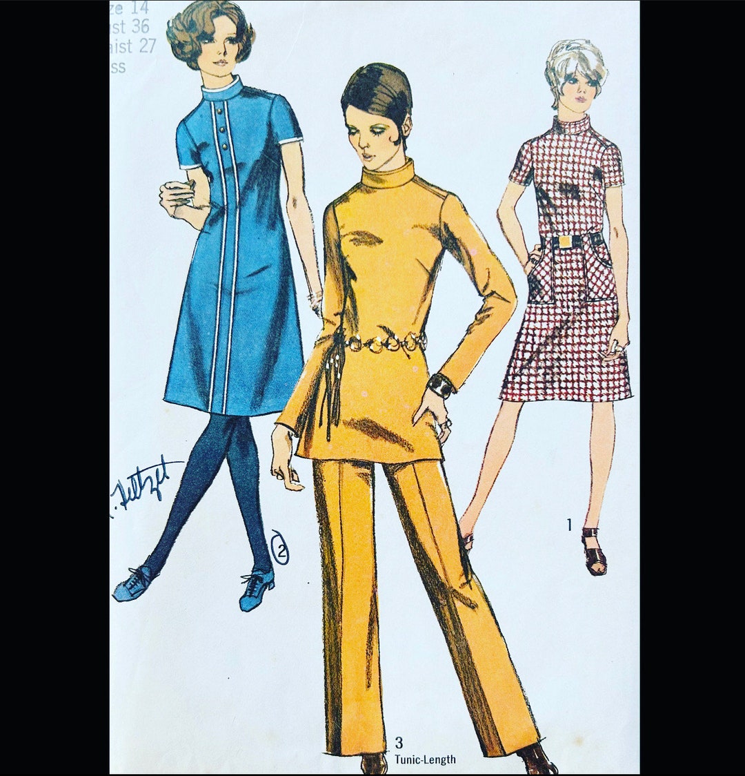 Simplicity 9063 B36, Pantsuit Women Pattern, A Line Dress Pattern, Pant ...