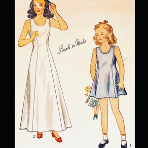 Simplicity 1958 4, Girl Slip Pattern, Slips Patterns, Patterns for ...
