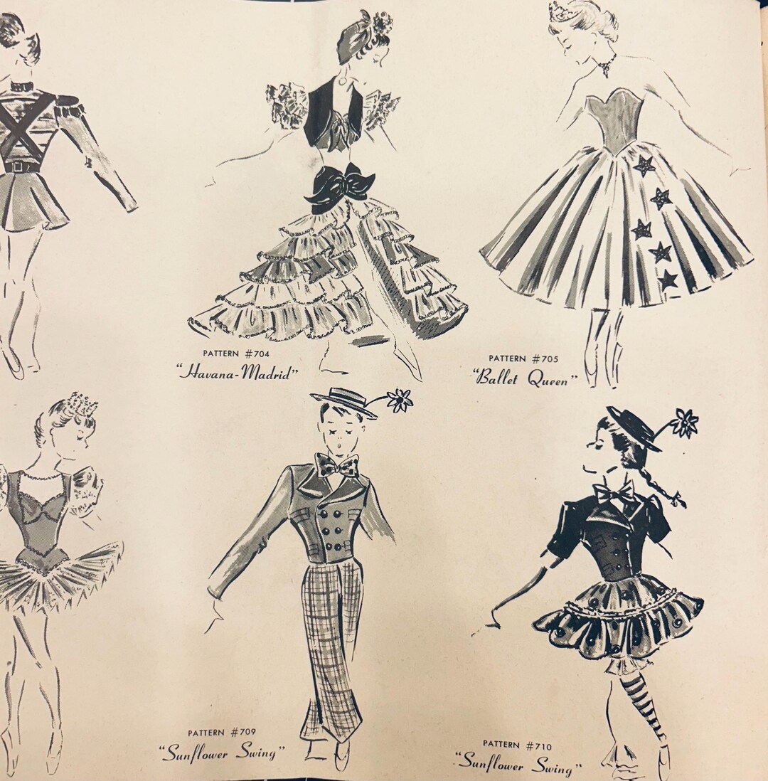 Dance Costume Pattern Catalog, Vintage Catalogs, Fashion Illustrations ...