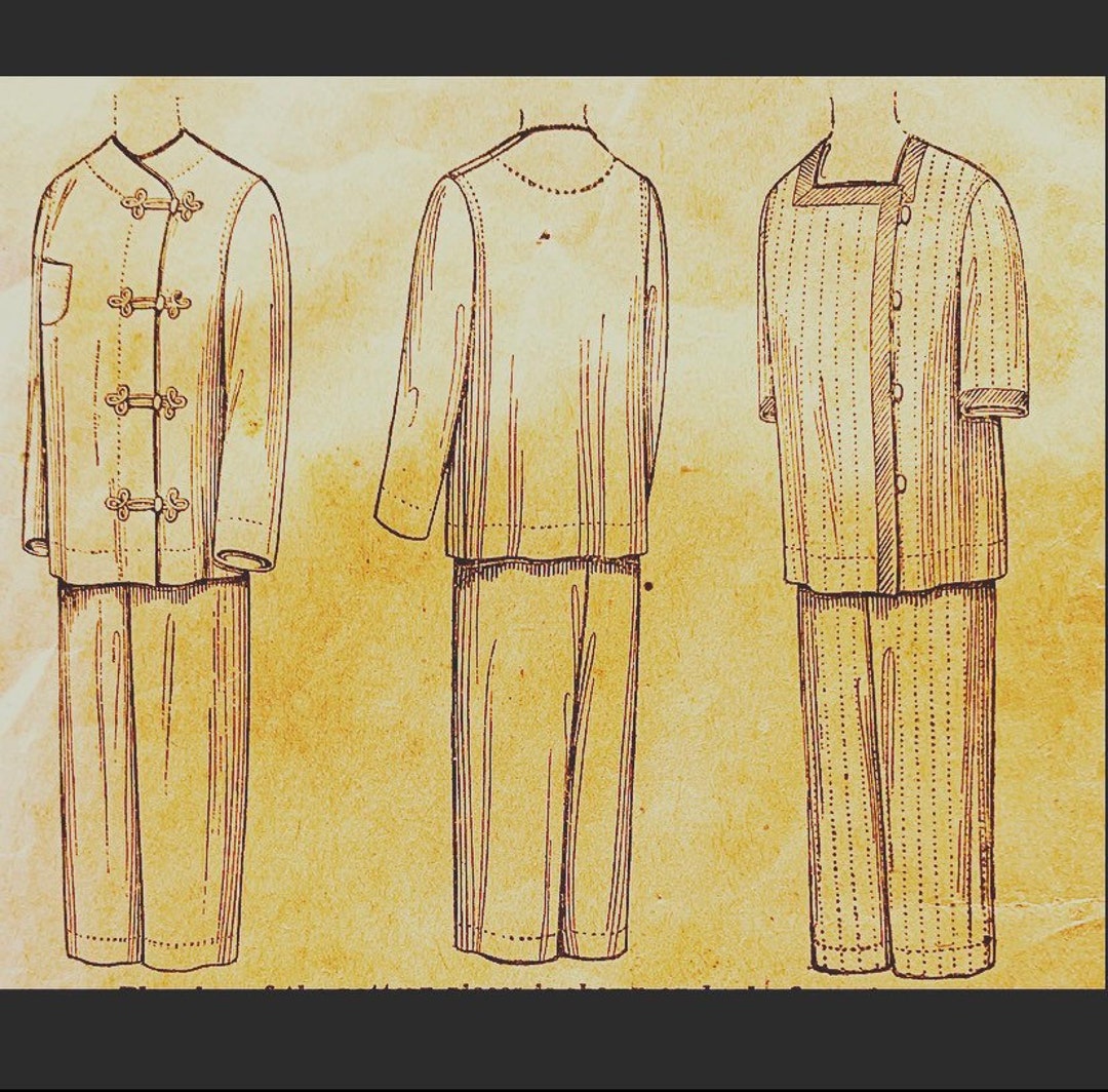 Standard 5655 B36, Vintage Pajama Pattern, Turn of the Century, Asian ...