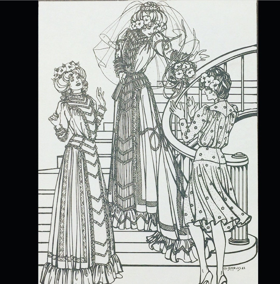 Folkwear 227, Edwardian Wedding Dress Sewing Pattern, Bridal Gown ...