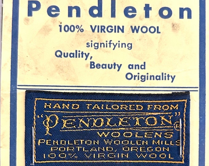 Vintage 1950s, Pendleton Label, Clothing Tag Labels, Clothes Tags ...