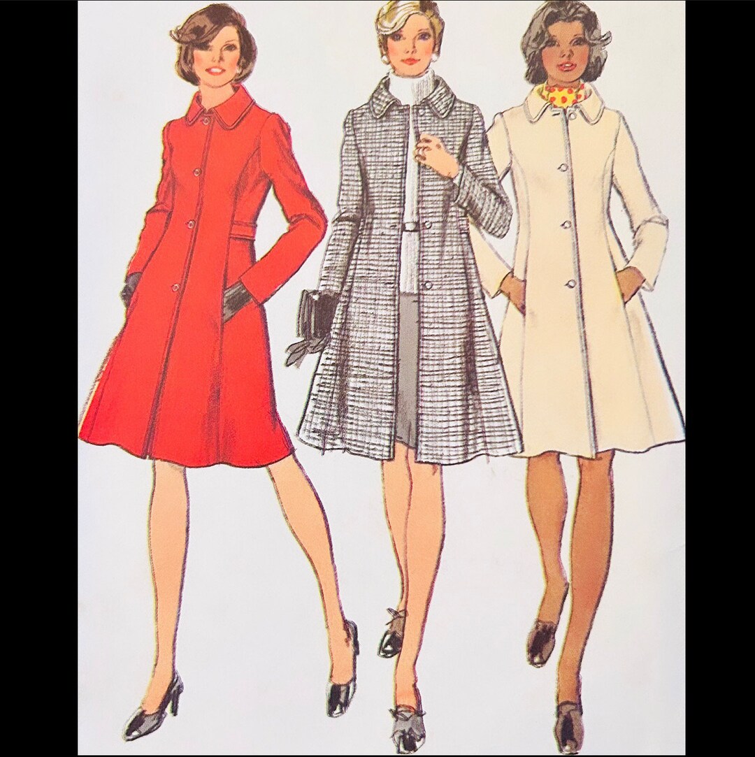 Simplicity 5928, Plus Size Winter Coat Pattern, Princess Seam Pattern ...