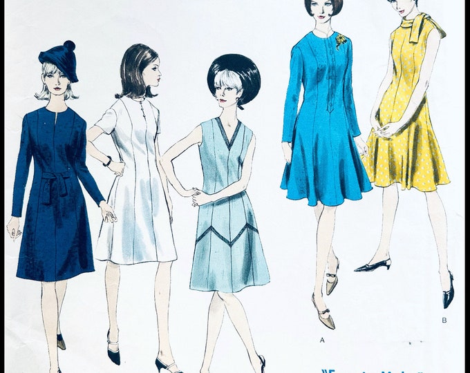 Vogue 1545 B32, Sleeveless Dress Pattern, Basic Dress Pattern, Easy ...