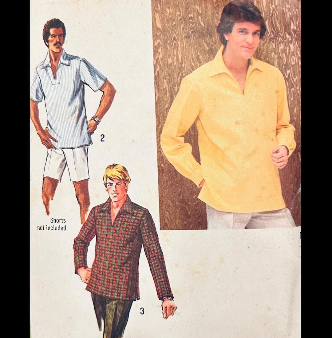 Simplicity 9093 38, Mens Shirt Pattern, Sewing Patterns Mens Shirts ...