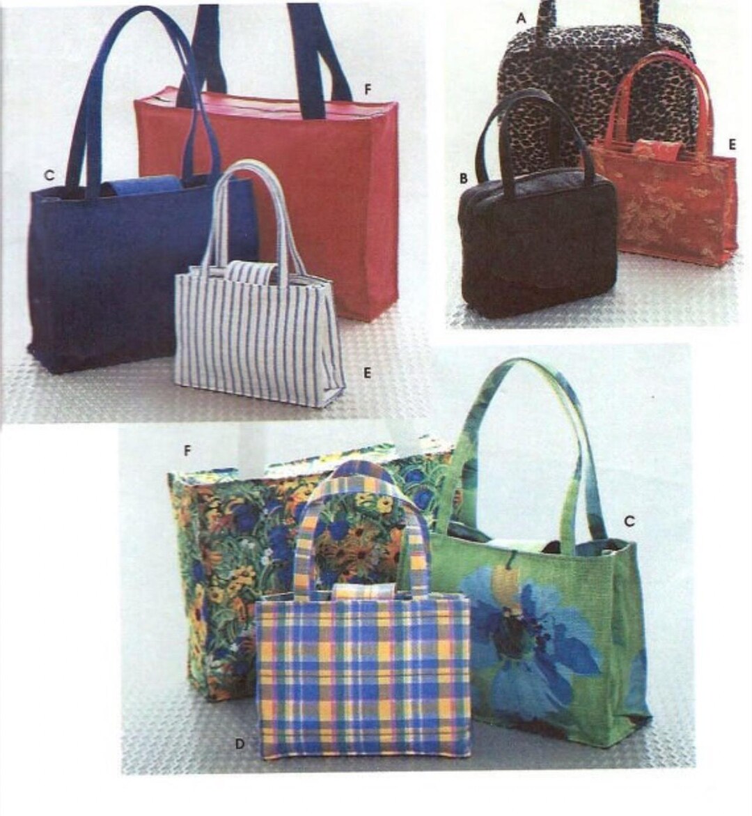 Tote Bag Pattern, Patterns for Tote Bags, Handbag Pattern, Tote ...