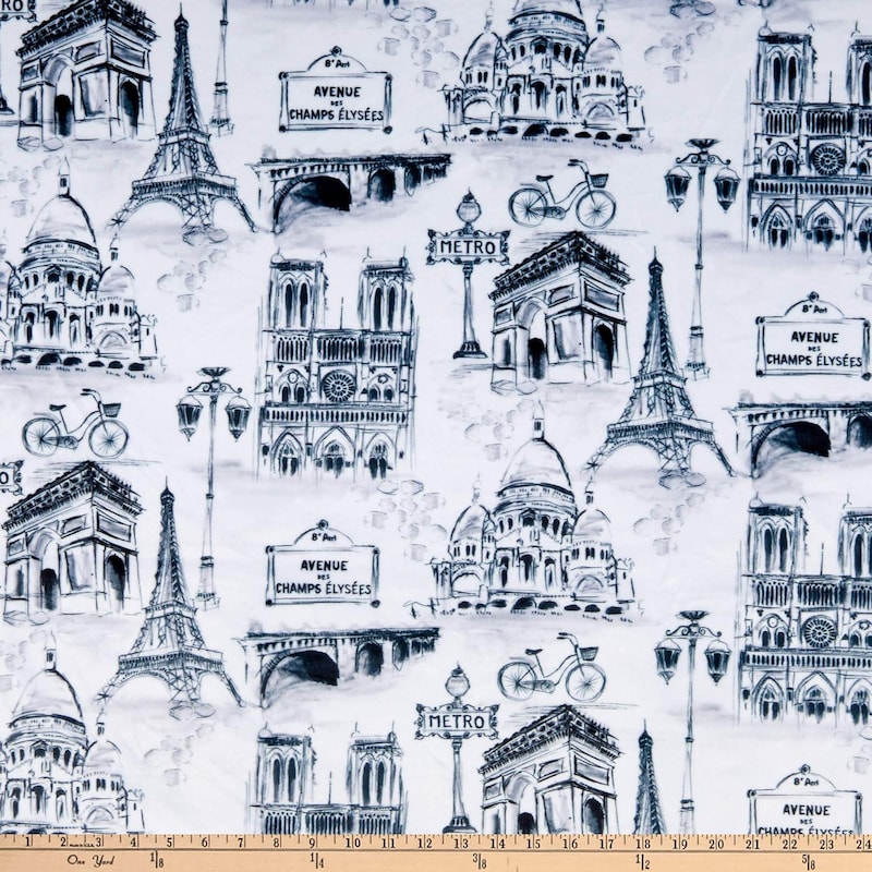 Paris Fabric - Etsy