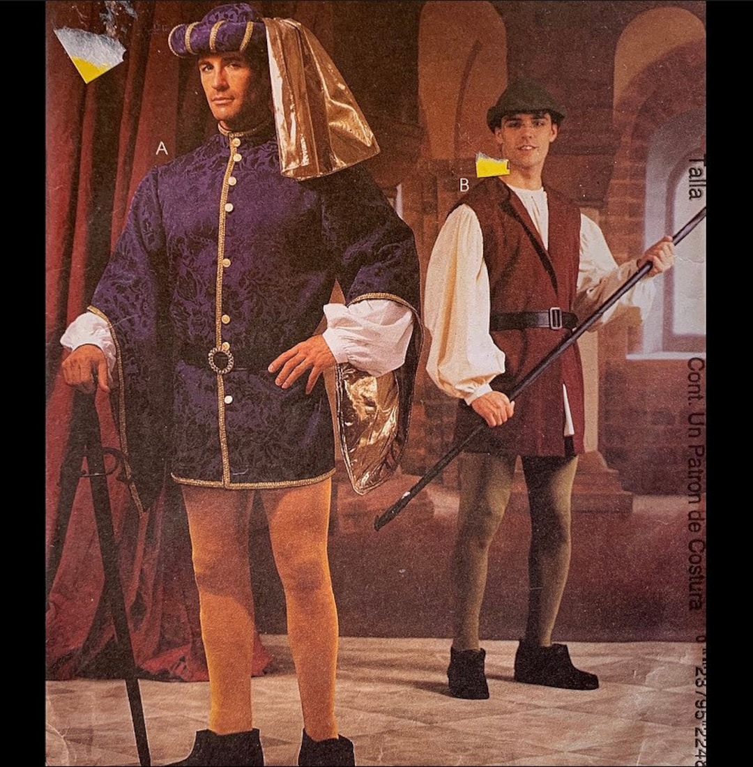 Ren Faire Costume Pattern, Renaissance Costume Pattern, Mens Costume ...