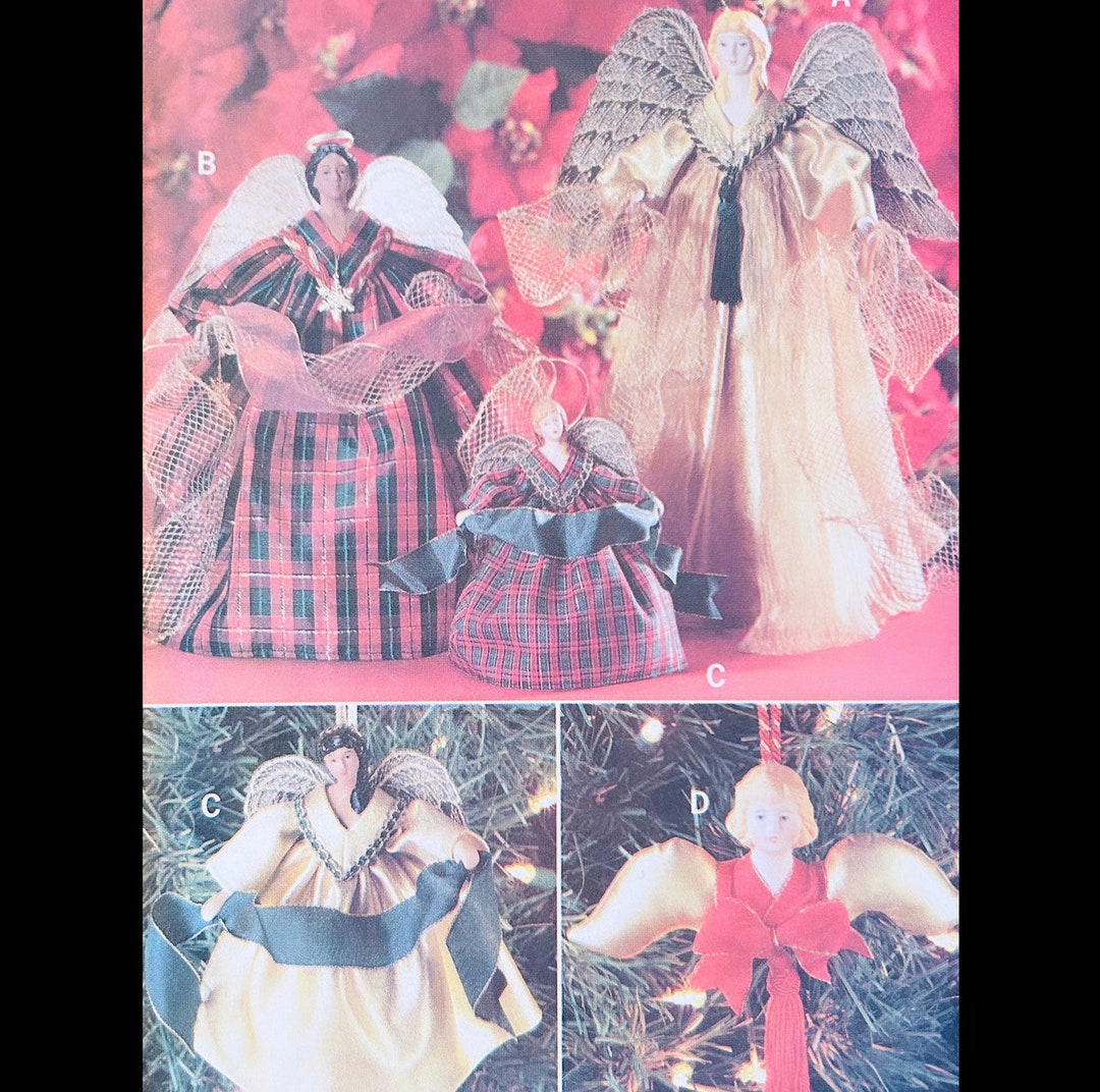 Butterick 5114, Angel Tree Topper Pattern, Angel Christmas Ornament ...