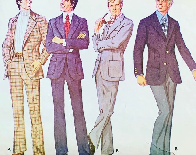 Mens Pattern, Mens Suit Pattern, Pattern Men, Suit Jacket Pattern, 70s ...