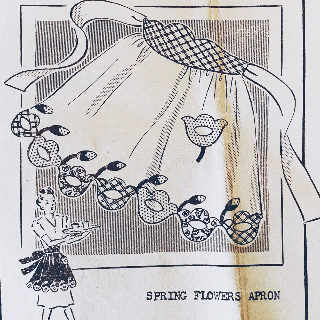 Mail Order 5504 M, Half Apron Sewing Pattern, Vintage Apron Patterns ...