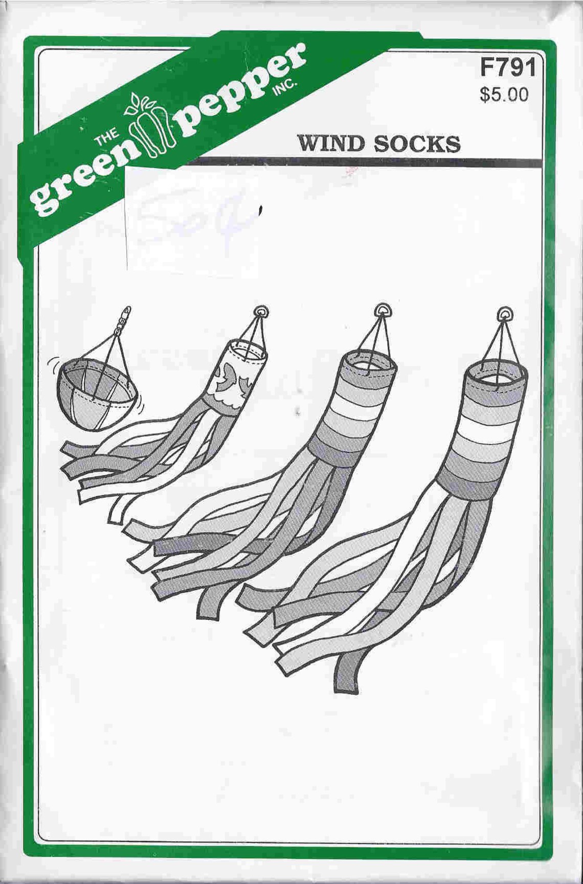 Green Pepper F791 Green Pepper Patterns Wind Sock Outdoor - Etsy