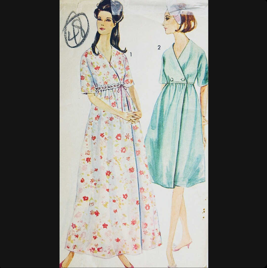 Advance 3316 B38, Brunch Coat Sewing Pattern, Vintage Bathrobe Pattern ...