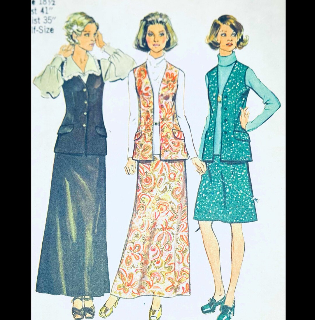 Simplicity 6040 B41, Evening Skirt Sewing Pattern, Long Vest Pattern ...