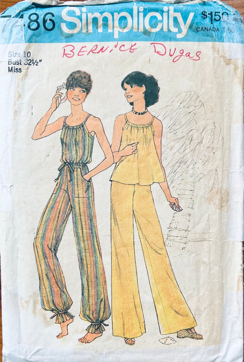 Simplicity 7486 32 Wide Leg Pants Sewing Pattern Harem Pants - Etsy