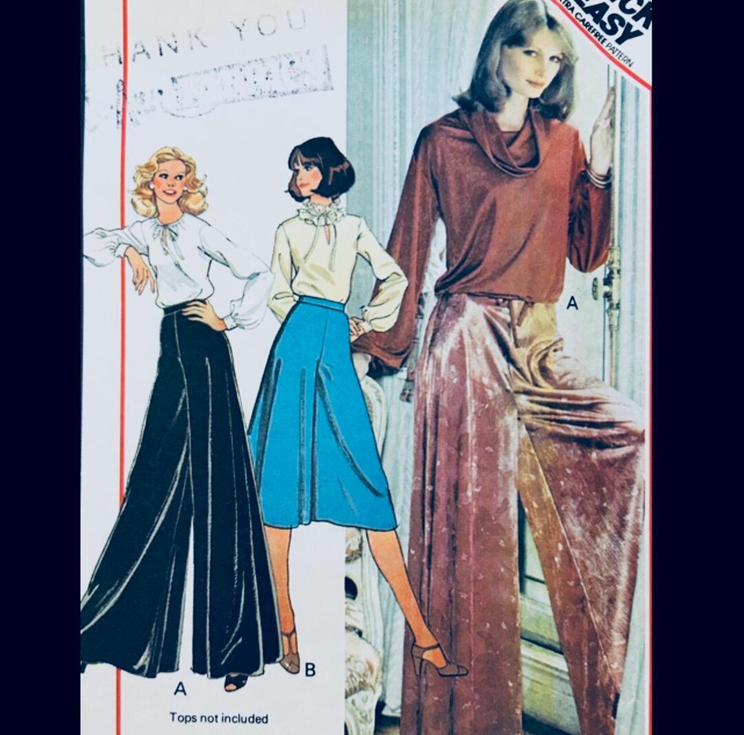 Mccalls 5814 XL, Palazzo Pants Pattern, Gauchos Sewing Patterns, Wide ...