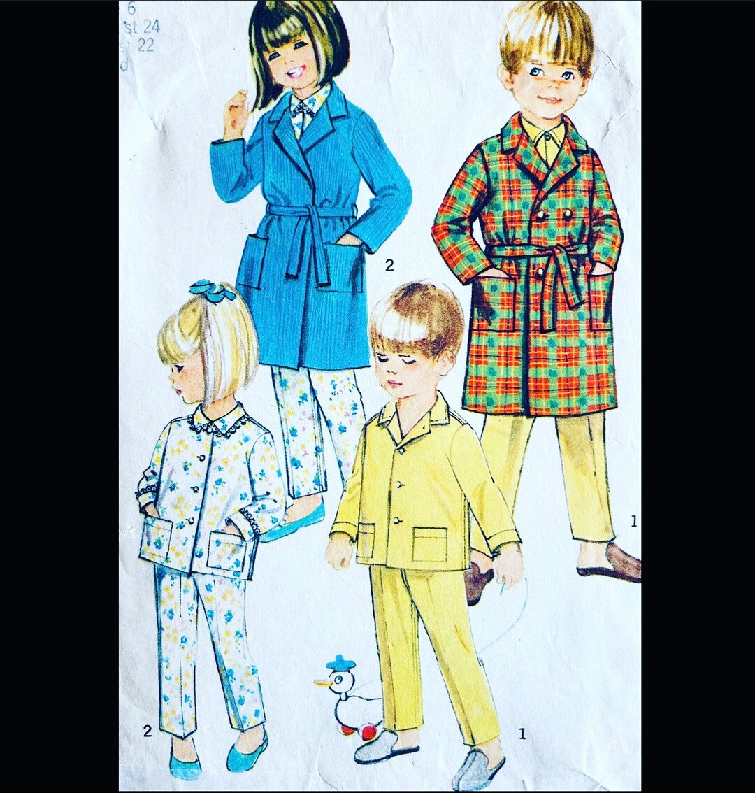 Simplicity 8291 6, Kids Pajama Pattern, Toddler Robe Pattern, Toddlers ...